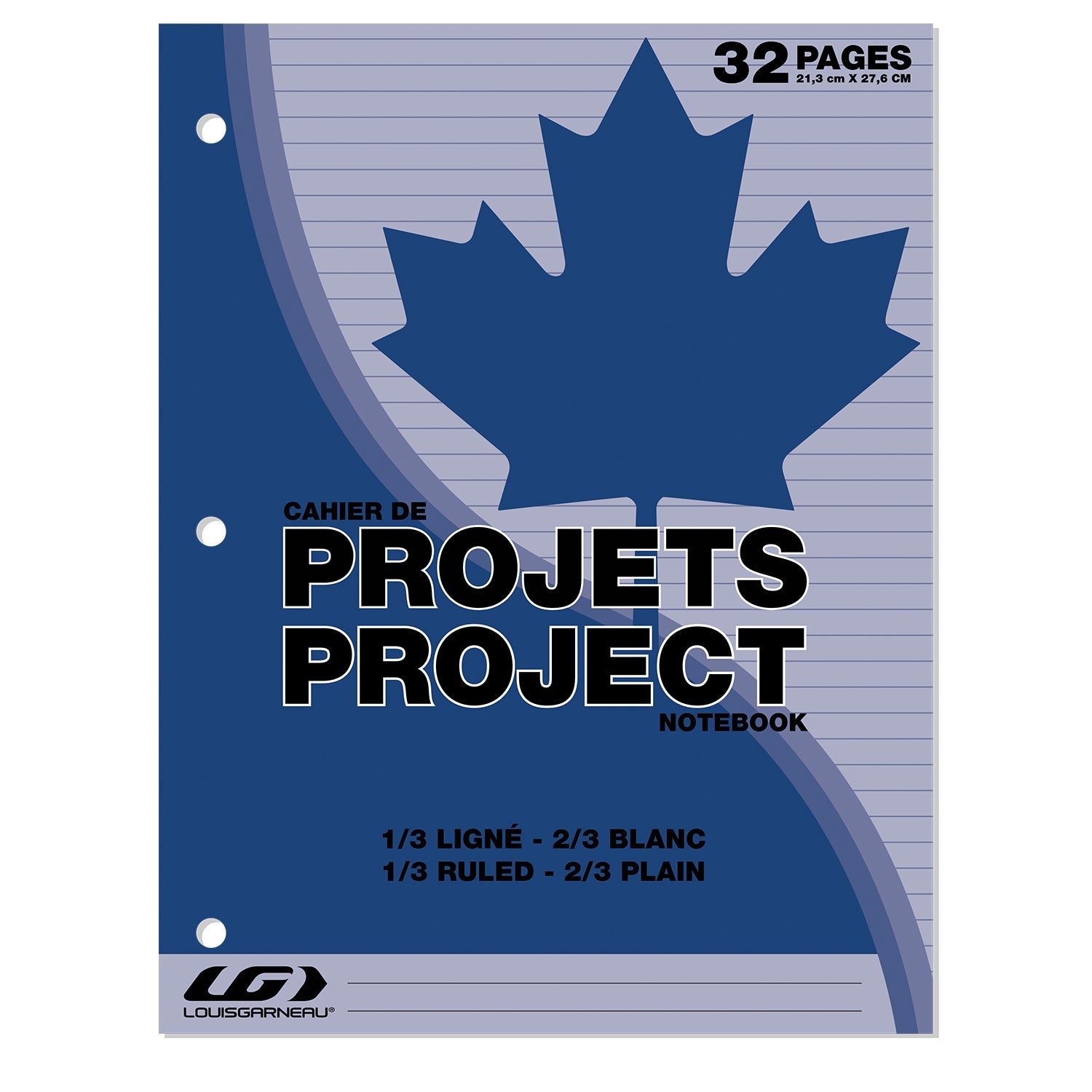 Project Notebook 1/3 Interlined Louis Garneau 32 pages | TS